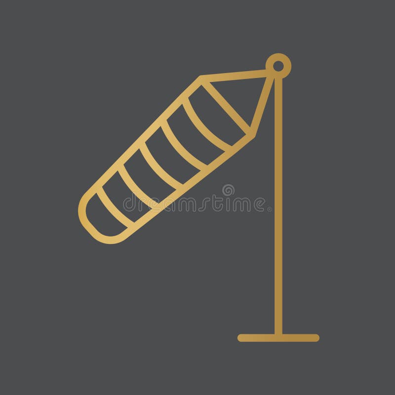 Golden wind indicator icon stock vector. Illustration of design - 184108634