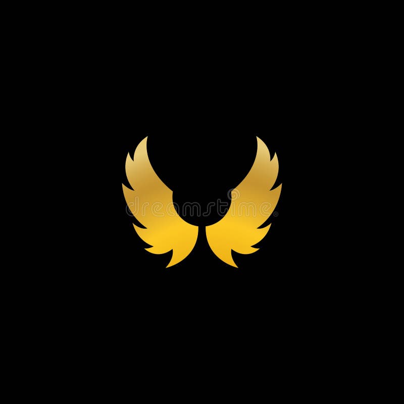 Golden Wing Logo Template Vector Icon Illustration Stock Vector ...