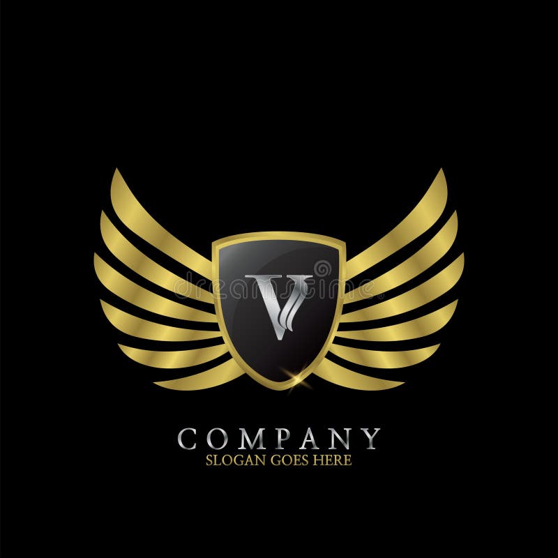 V Wing Logo Template Stock Illustrations – 443 V Wing Logo Template ...
