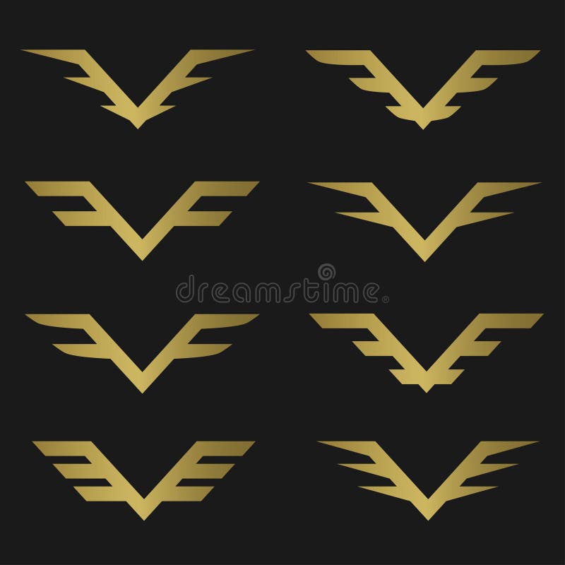 Golden Wings emblem stock vector. Illustration of insignia - 84283196