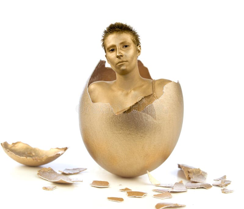 Woman hatching from egg stock image. Image of details - 17723217