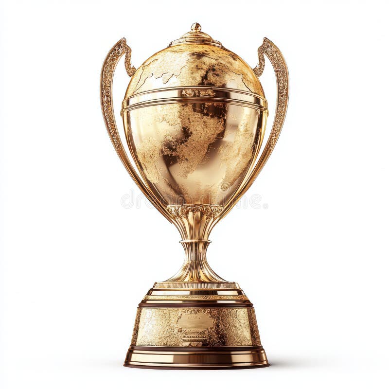 Golden World Globe Trophy Award Winning Prize Stock Illustration ...