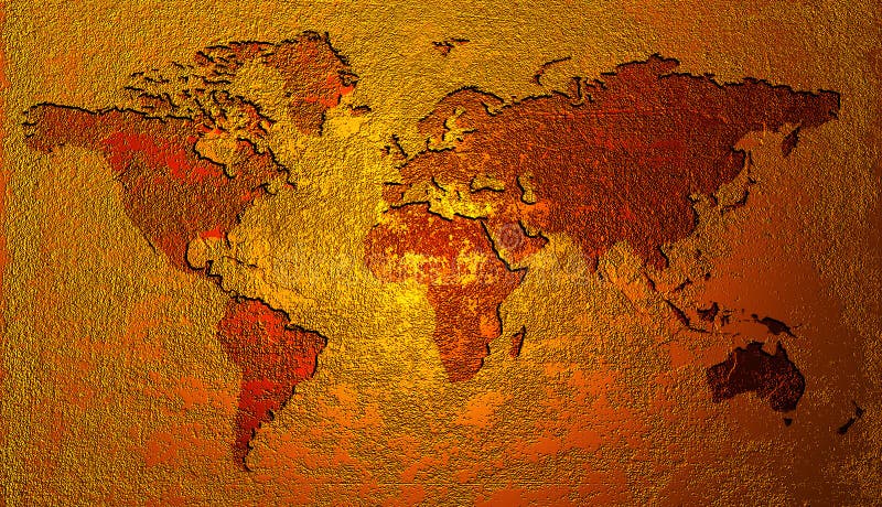 World Map Gold Color Stock Illustrations – 1,449 World Map Gold Color ...