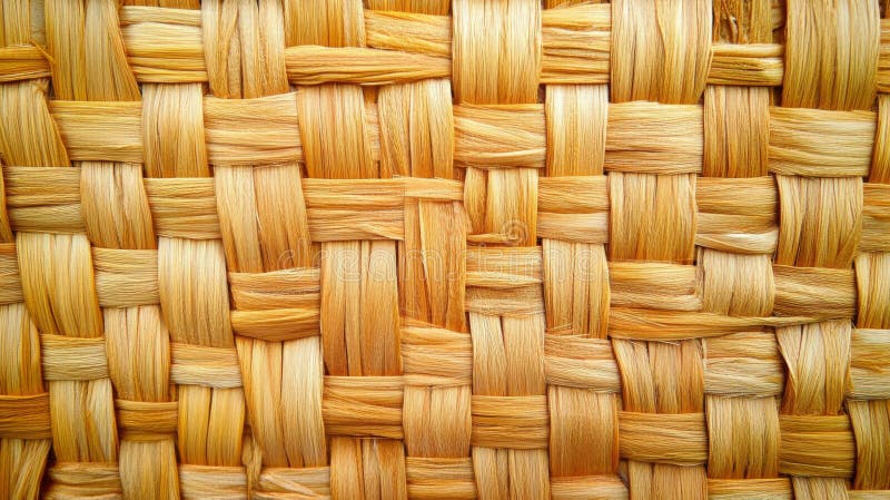 Golden Woven Straw Mat Texture Background Stock Illustration ...