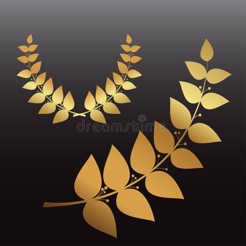Laurel wreath and a torch stock vector. Illustration of award - 25700880