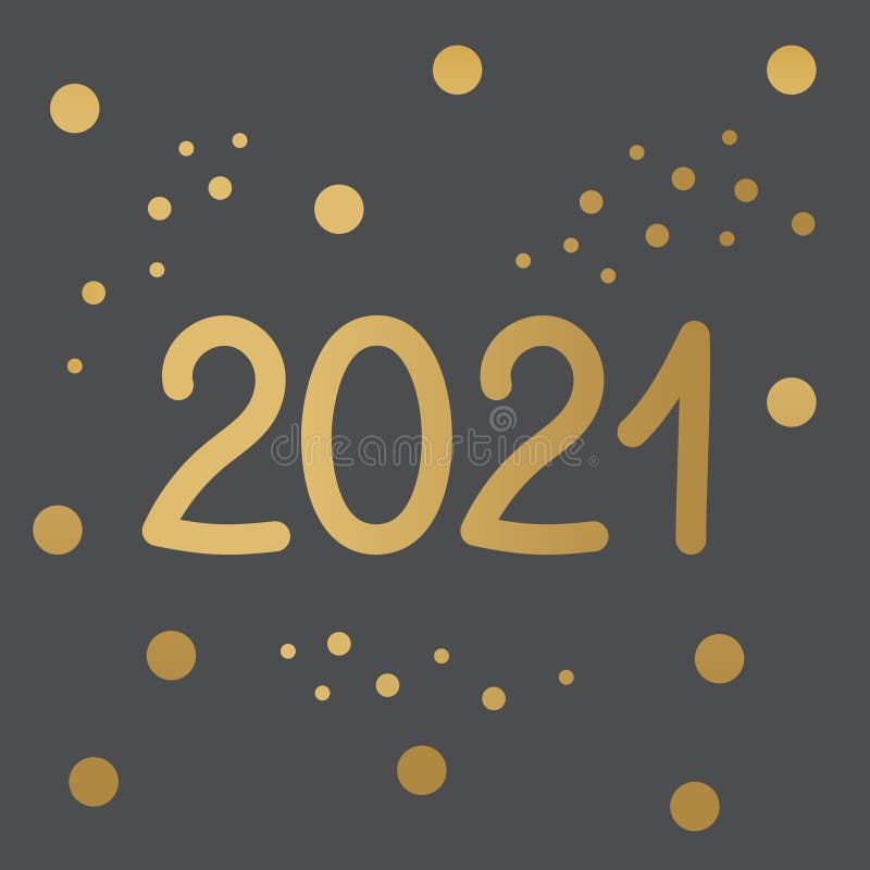 Golden 2021 year concept stock vector. Illustration of december - 194984403
