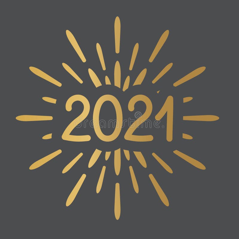 Golden 2021 year concept stock vector. Illustration of card - 194984424