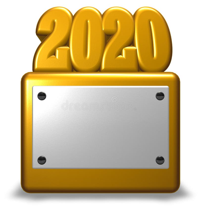 Golden year number stock illustration. Illustration of 2020 - 104564213