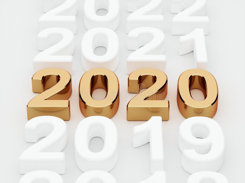 Golden 2020 with Rat Head on Black Background Stock Vector ...