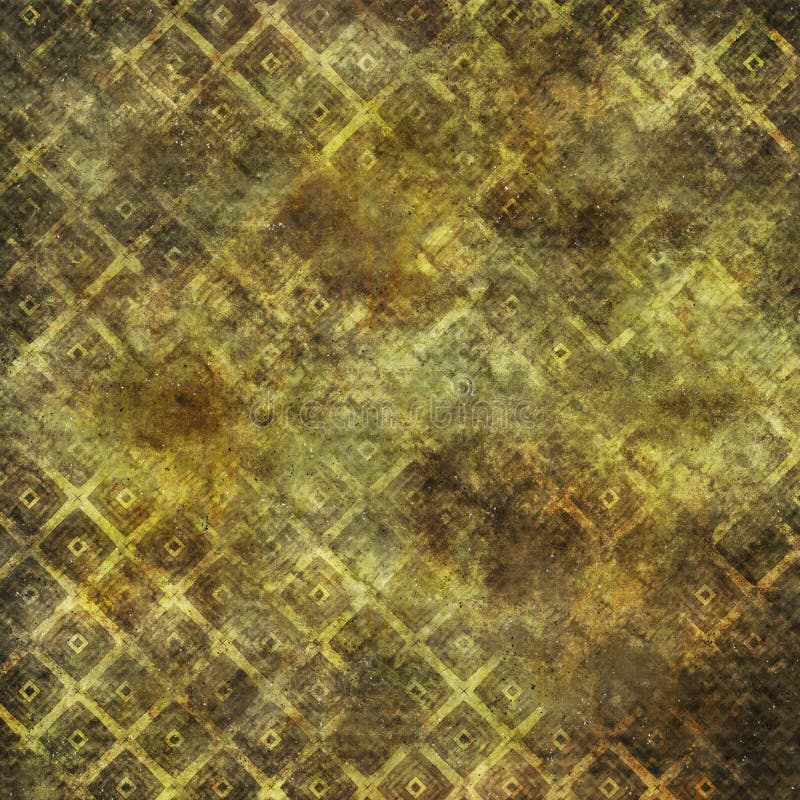 Golden Yellow and Brown Abstract Squares Background Illustration Stock ...