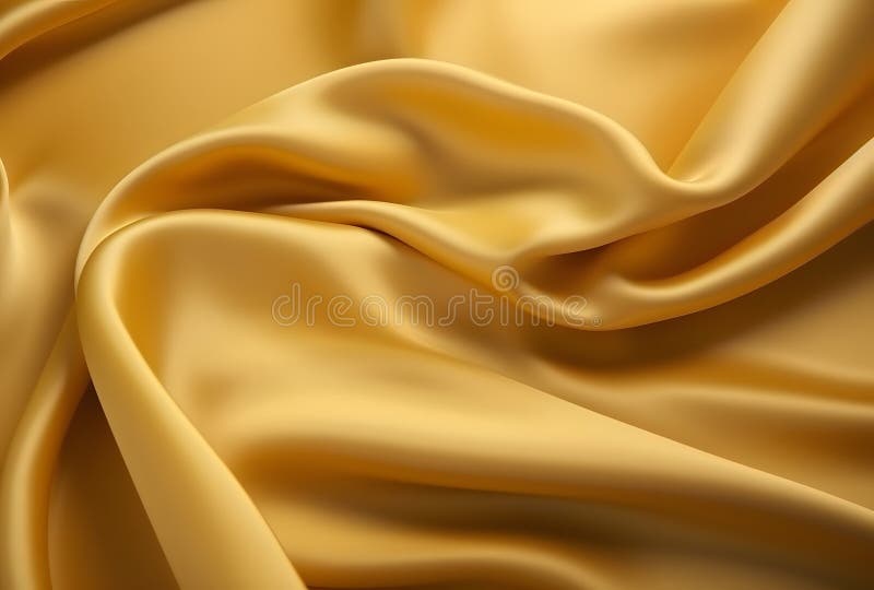 Golden Yellow Fabric Texture Background Top View Stock Illustration ...