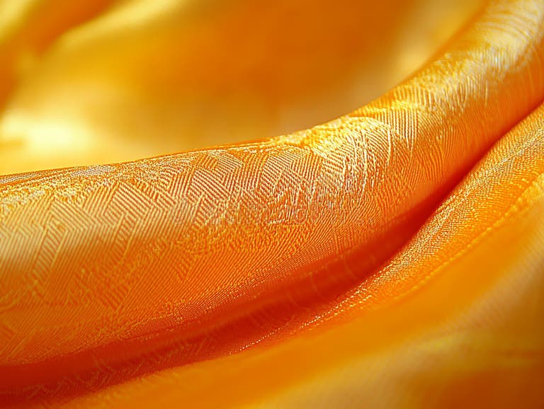 Golden Yellow Fabric Texture Elegant Silk Drape Smooth Luxury ...