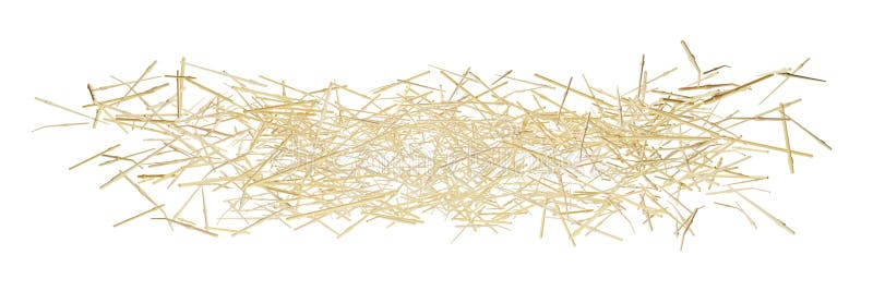 Golden Yellow Haystack Isolated on a White Background Stock Image ...