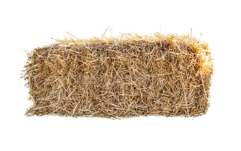 Golden Yellow Haystack Isolated on a White Background Stock Image ...