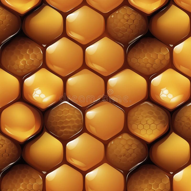 Golden Yellow Honeycomb Pattern that Mirrors the Complex Structure of a ...
