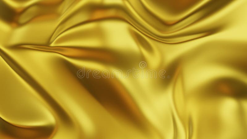 Golden, Yellow Metallic, Foil Texture, Background, 3D Illustration ...