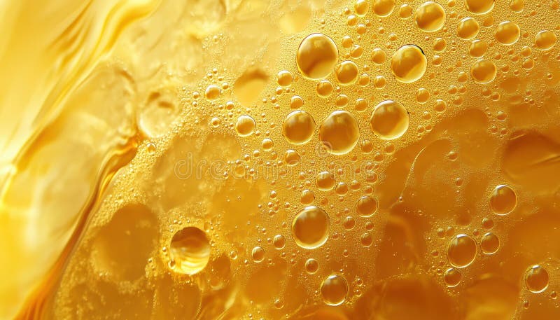 Golden Yellow Oil Bubbles Collage for Backgrounds or Mapping Purposes ...
