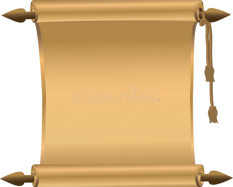 Golden yellow shiny Scroll stock vector. Illustration of communication ...