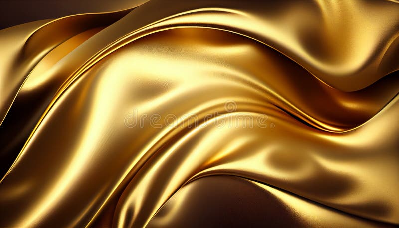Golden yellow silk textile stock illustration. Illustration of material ...