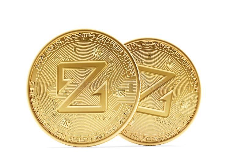 Golden ZCoin Coins. 3D Illustration Stock Illustration - Illustration ...