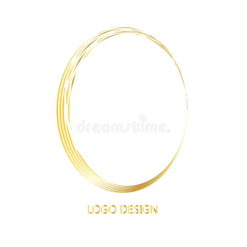 Golden Zero Label Design stock vector. Illustration of cover - 129072174
