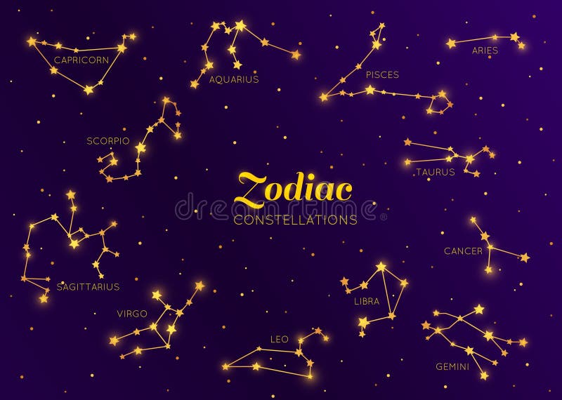 Golden Constellations Stock Illustrations 624 Golden Constellations