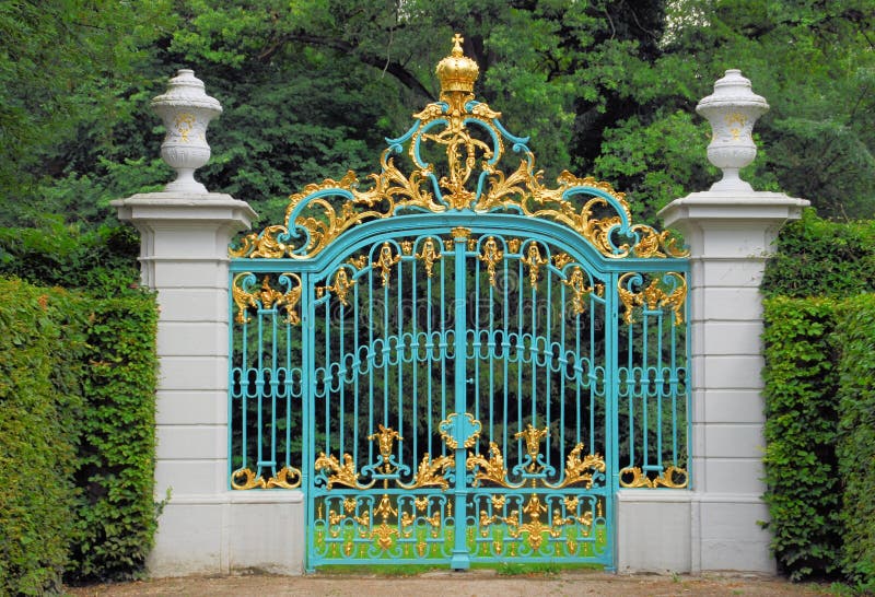 GoldenBlue Gate stock image. Image of stone, castle, elecorral - 1143379