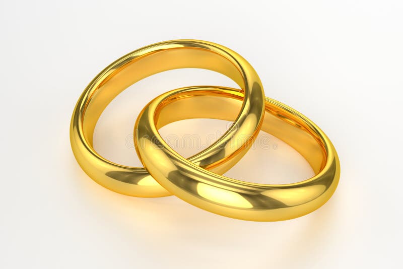 Goldene Eheringe stock abbildung. Illustration von eheringe - 32638605