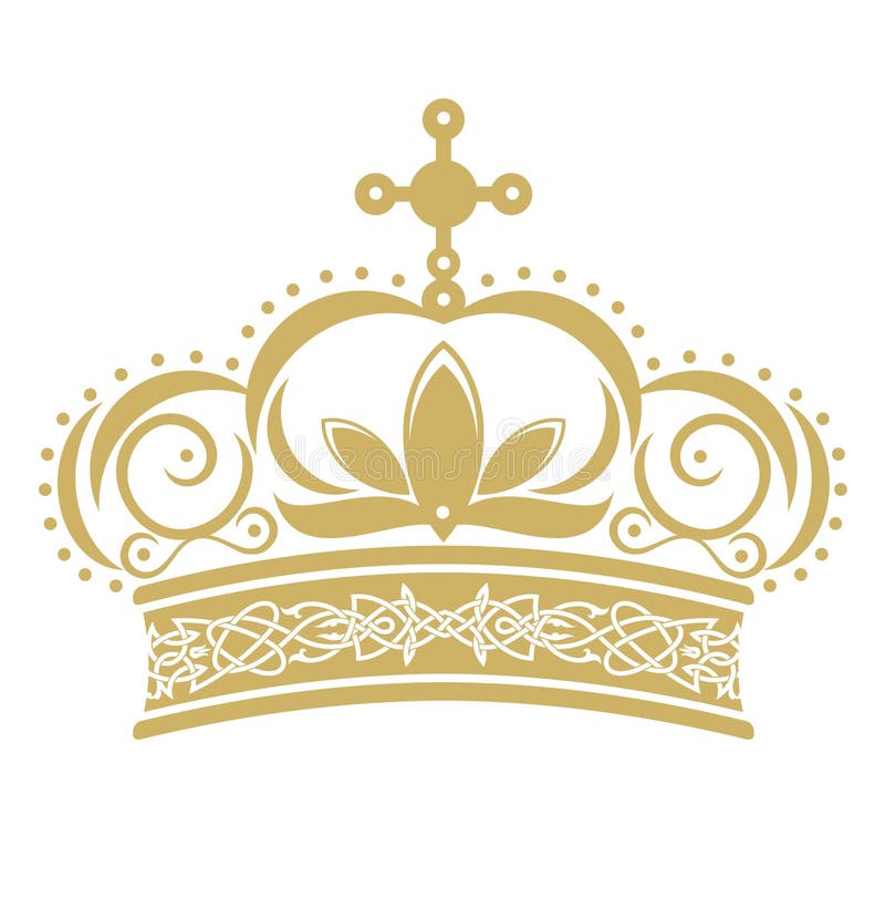 Goldene Krone vektor abbildung. Illustration von karikatur - 41084455
