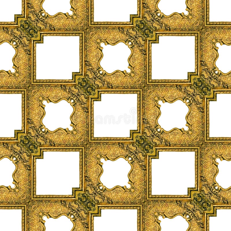 Goldene Rahmen nahtlos stockfoto. Bild von abbildung - 57336854