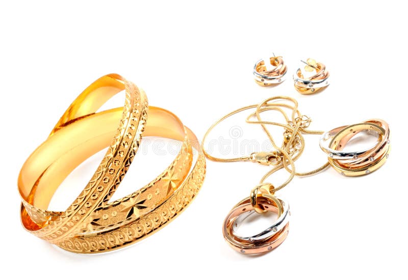 Goldener Ring Mit Diamanten Gold-und Silber-schwarzer Gewebe ...
