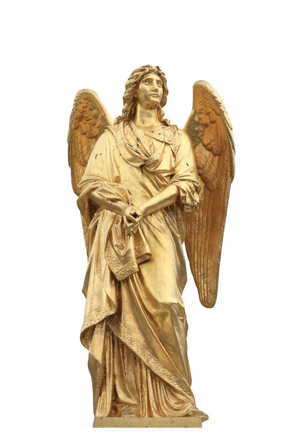 Goldene Engelsstatue stockbild. Bild von christentum, geschichte - 9934395