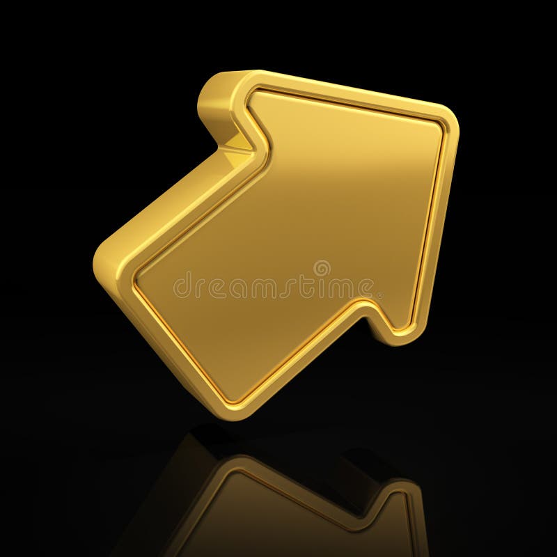 Goldener Pfeil stock abbildung. Illustration von auszug - 39805265