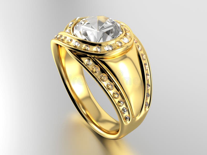 Goldener Ring Mit Blauem Edelstein Stockfoto - Bild von gold ...