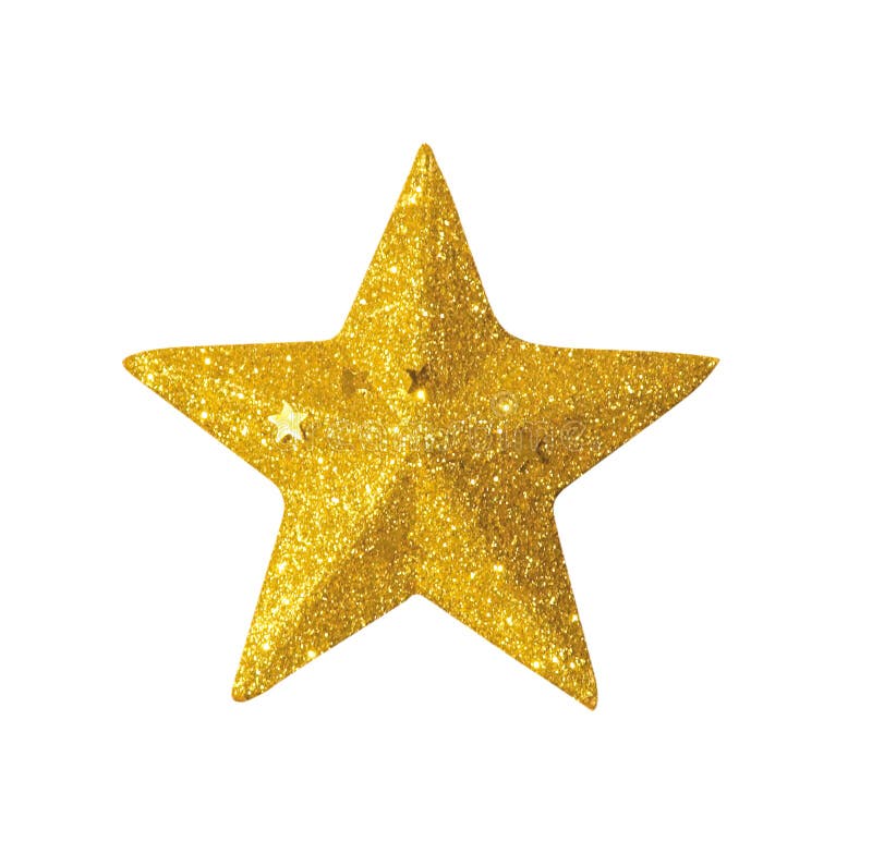 Goldener Stern stockbild. Bild von getrennt, deco, stern - 27179479