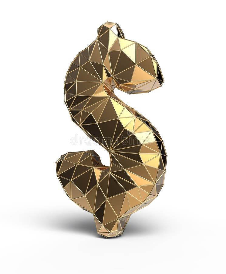 Goldenes Dollarzeichen stock abbildung. Illustration von rand - 73007583