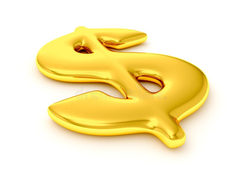 Goldenes Dollar-Zeichen vektor abbildung. Illustration von finanziell ...