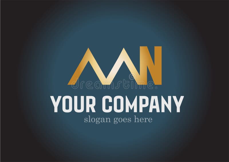 Goldenes Mangan Logo Design Vector Vektor Abbildung - Illustration von ...