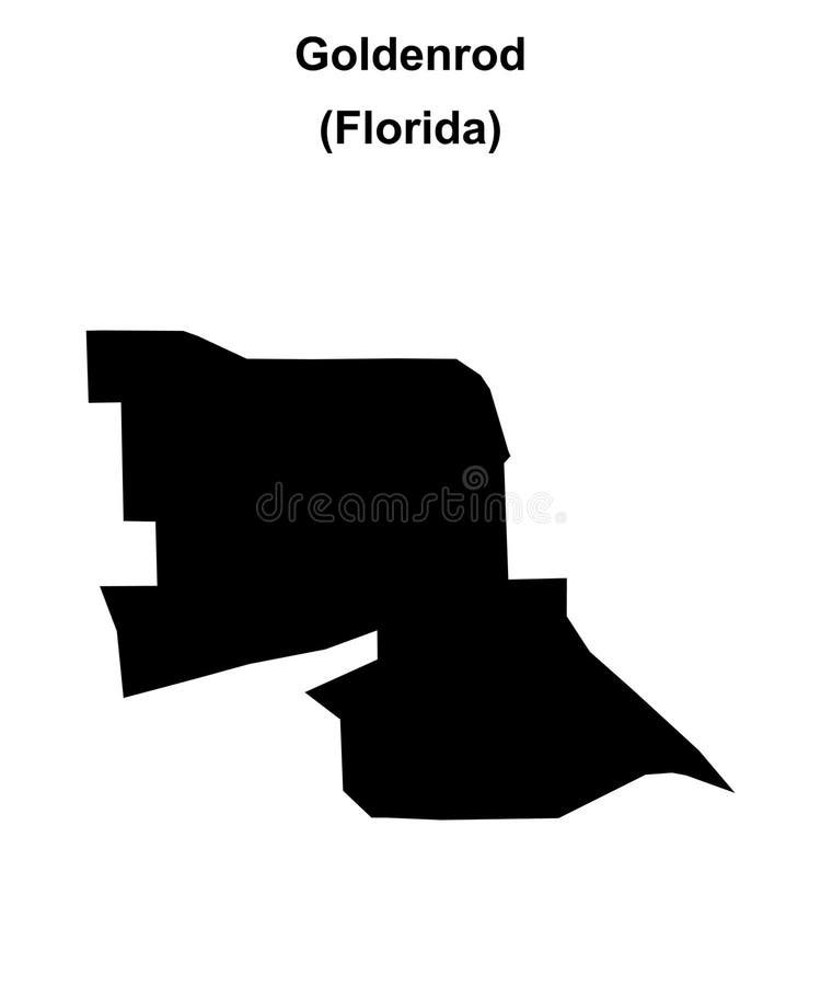 Goldenrod outline map stock vector. Illustration of region - 357250959