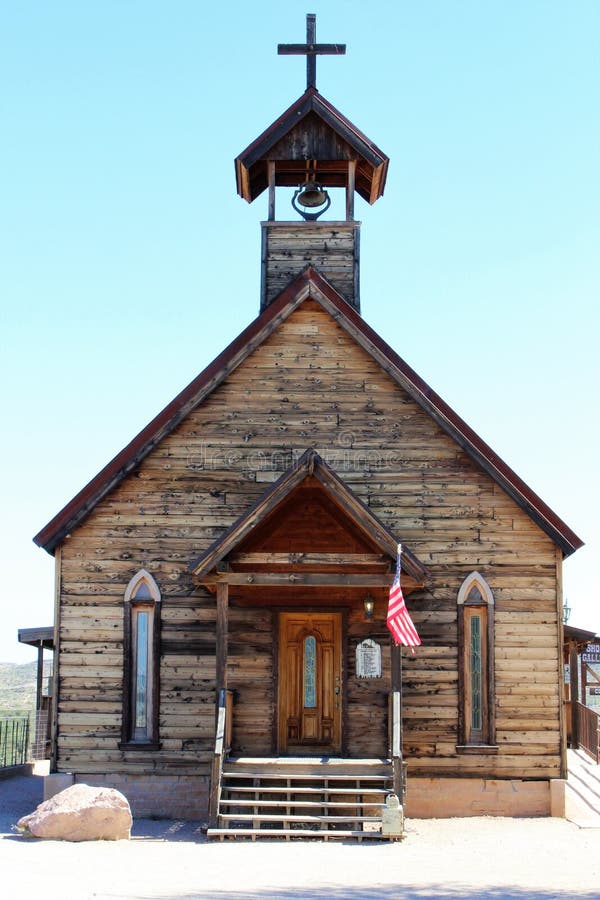 Old Church at Goldfield Ghost Town in Arizona Stock Image - Image of ...