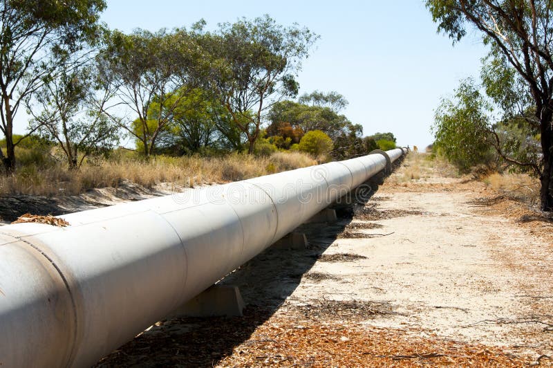 Goldfields Water Pipeline stock image. Image of electricity - 113483479