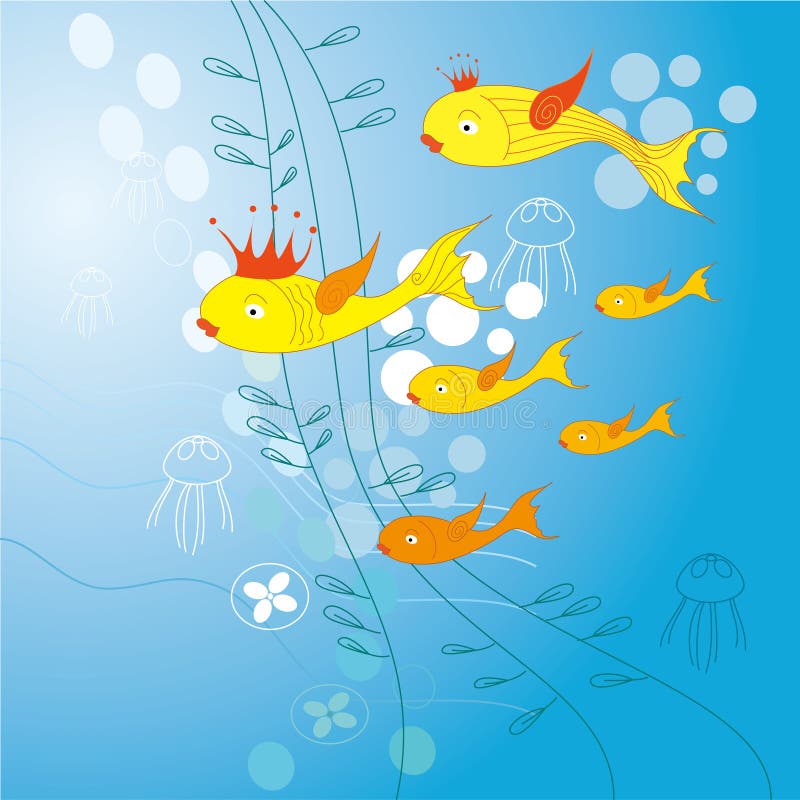 Goldfish and halobios stock vector. Illustration of shape - 21010461