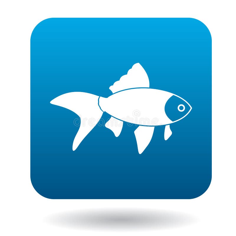 Goldfish Icon, Simple Style Stock Vector - Illustration of seafood ...