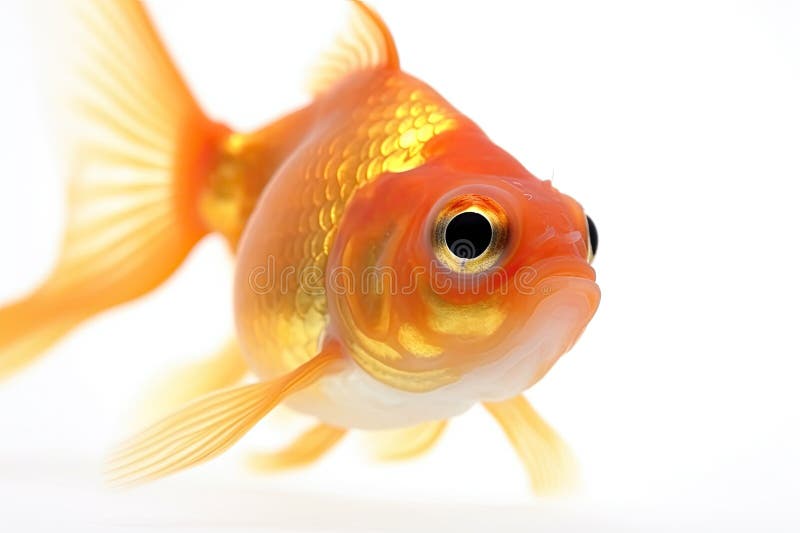 Goldfish Isolated on White Background Stock Image - Image of generative ...