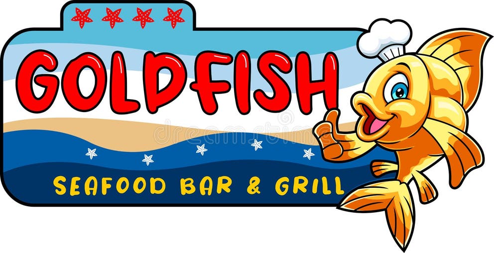 Cartoon Goldfish Label Stock Illustrations – 234 Cartoon Goldfish Label ...