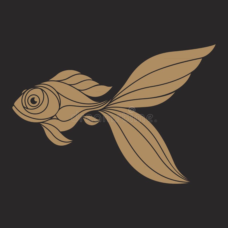 Goldfish Logo Design Vector Template, Goldfish Illustration, Icon ...