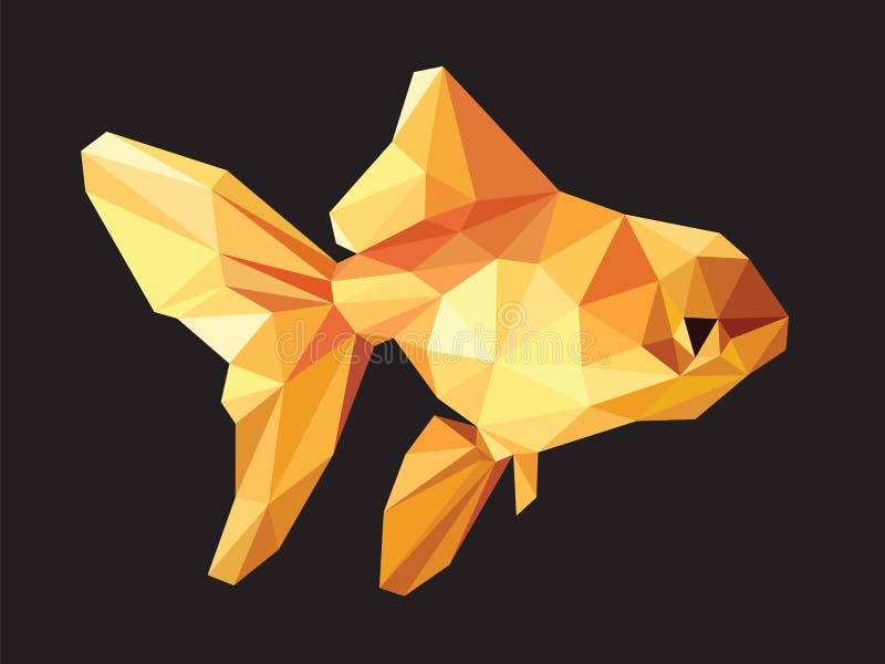 Aquarium Fish In Polygon Vector Style Stock Vector - Illustration of ...