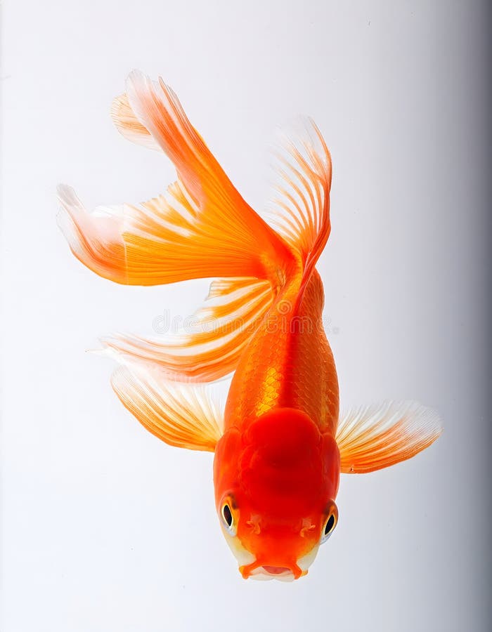 Goldfish Orange Fish Swimming Stock Illustration - Illustration of gill ...