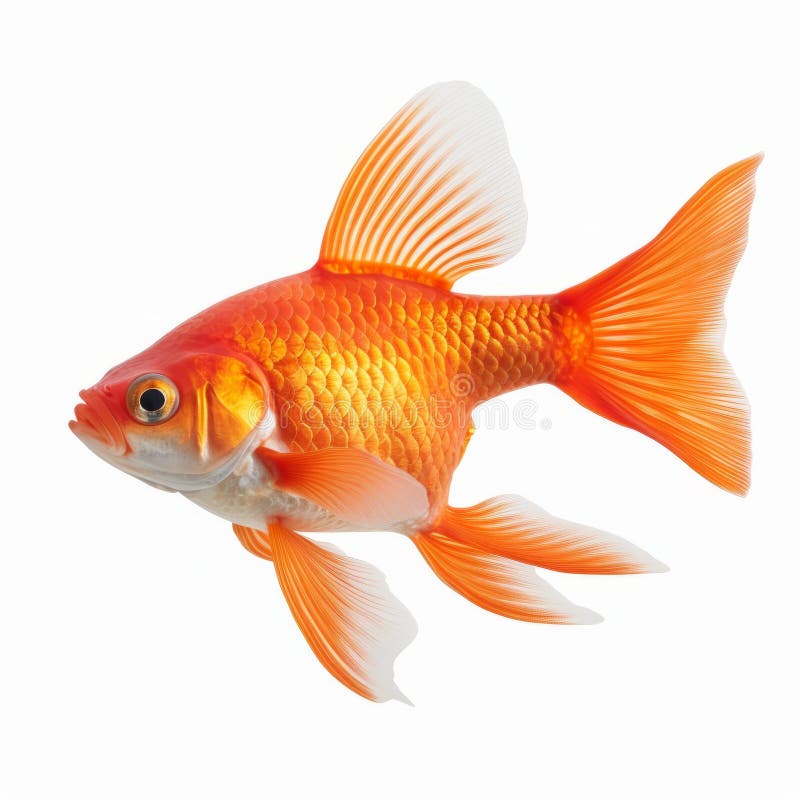 Realistic Orange Fish with White Background - High Quality Ultra Hd ...