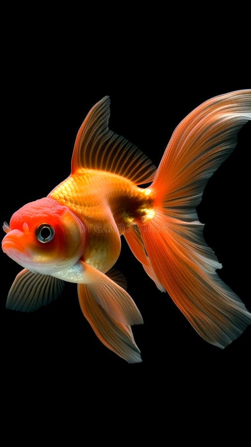 A goldfish is swimming stock photo. Image of freedom - 313890372